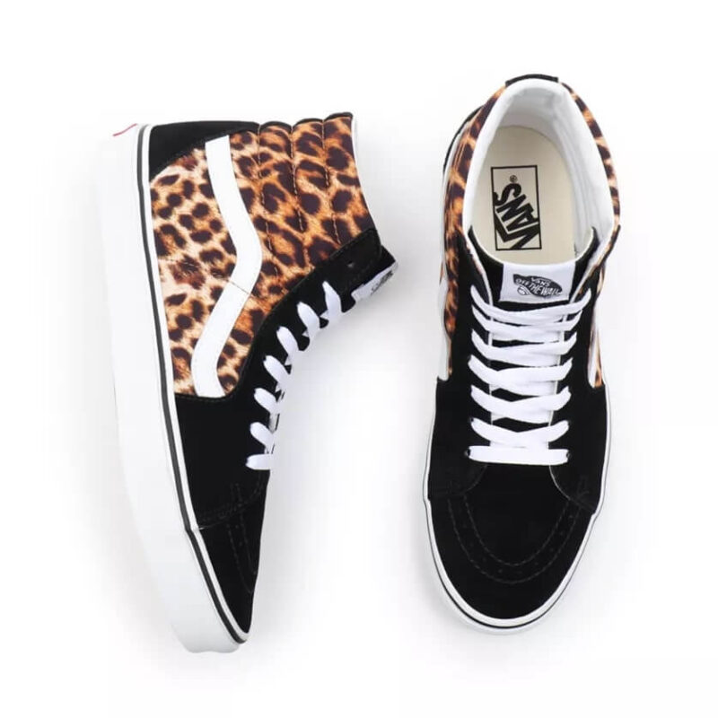 Vans Sk8-Hi Leopard Shoes - (Leopard) Black/True White (VN0A4U3C3I6 ...