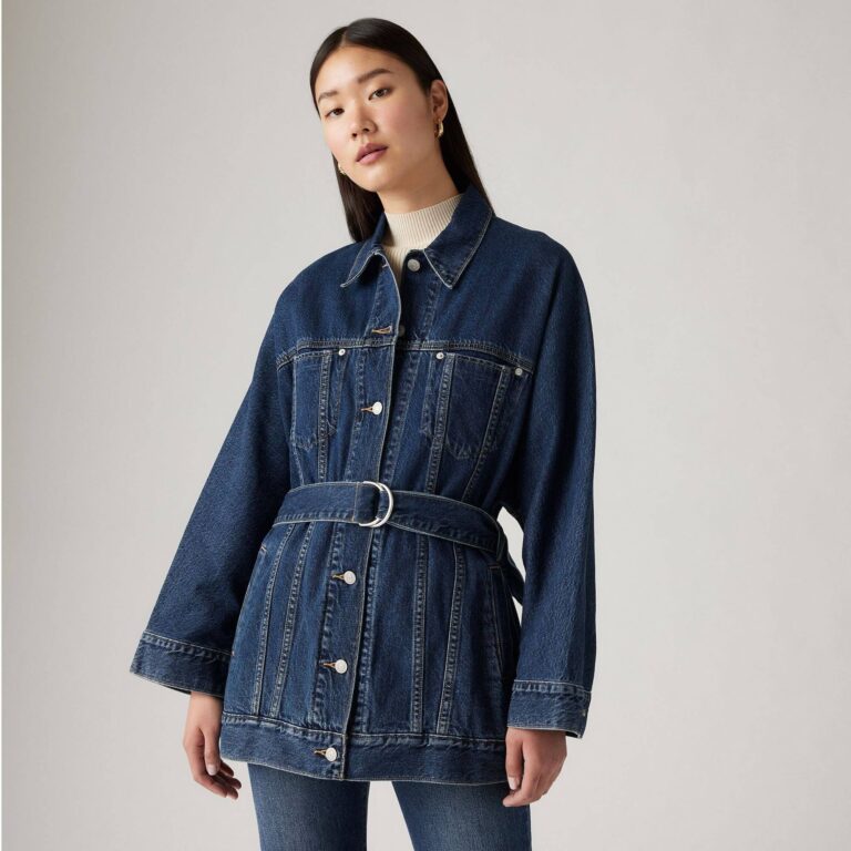 Levi's Belted Dolman Trucker Jacket Women's - Dark Indigo (A93680000 ...